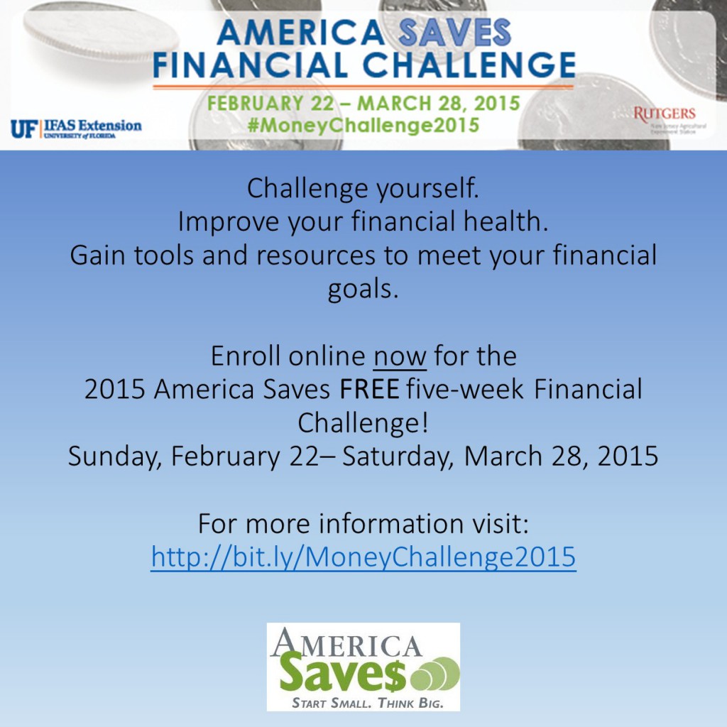 America Saves Week ~ Online Challenge | Living Well in the Panhandle
