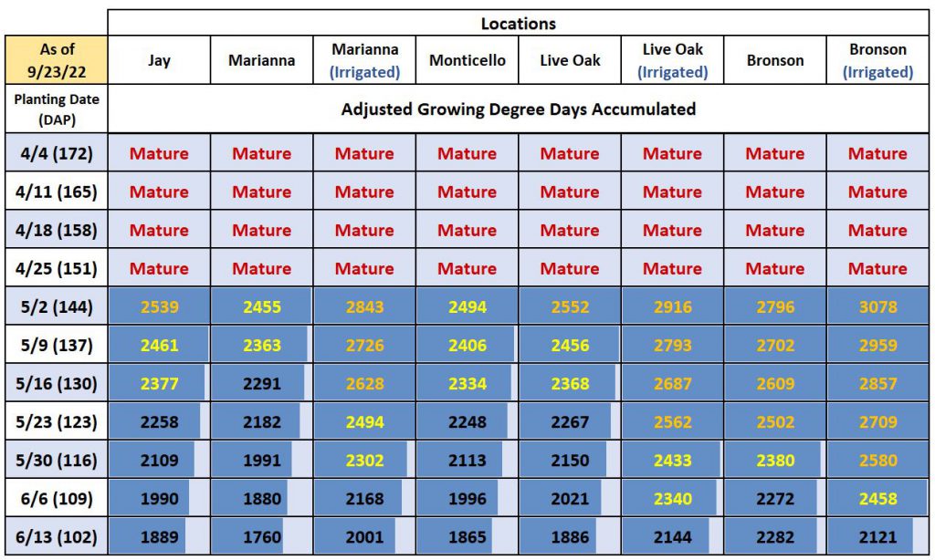 Monitoring Peanut Maturity with the aGDD Tracker – 9/23/22 Edition ...